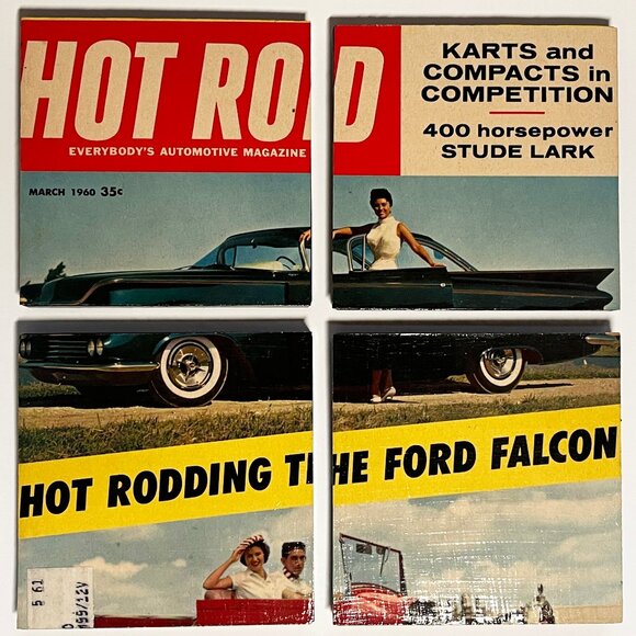 Dude Coasters | Dining | Hot Rod Magazine Cover As Drink Coasters Hot ...